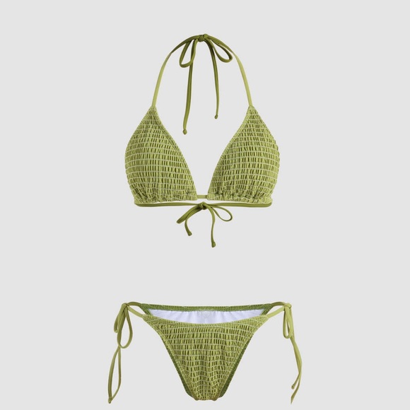 Swim | Green Triangle Bikini | Poshmark